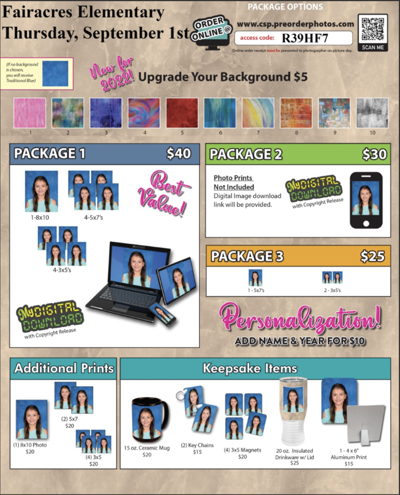 Picture Day-September 1 | Fairacres Elementary School