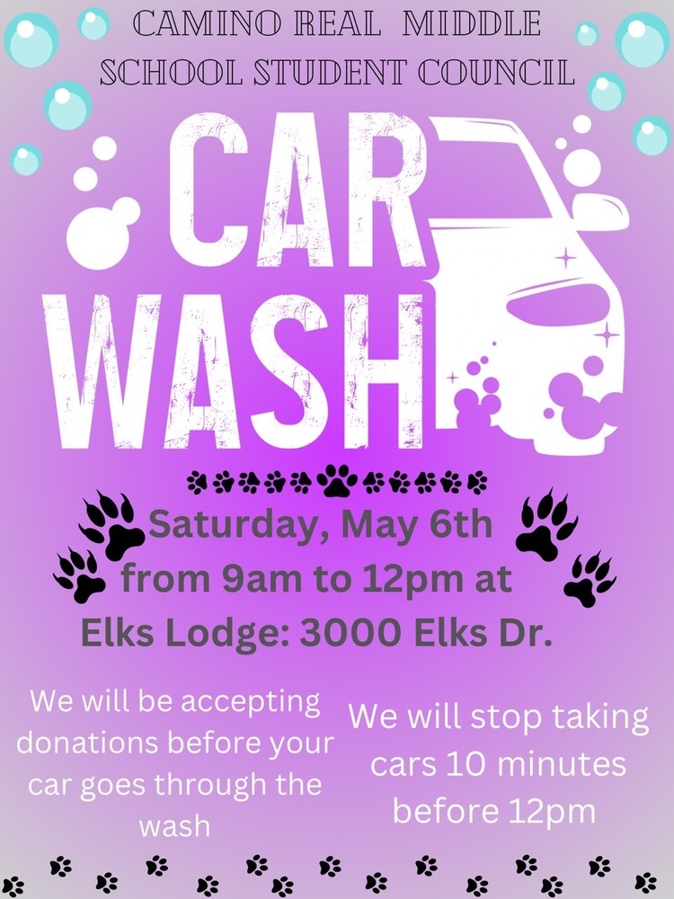 LOCATION CHANGED! CRMS Car Wash!! | Camino Real Middle School LOCATION CHANGED! CRMS Car Wash!! | Camino Real Middle School