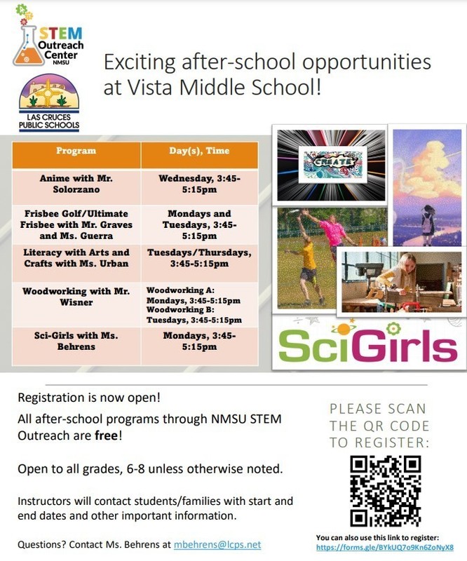 Vista Middle School After School Program! | Vista Middle School